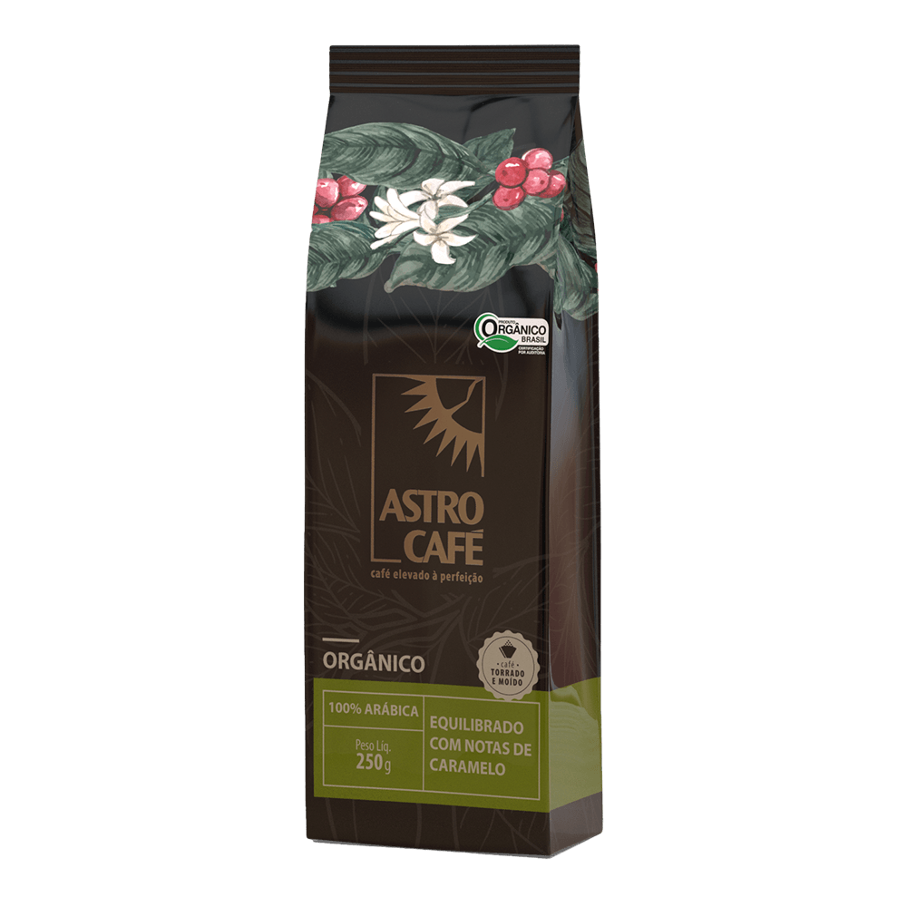 Astro Café Torrado e Moído Orgânico 250g - grancoffee